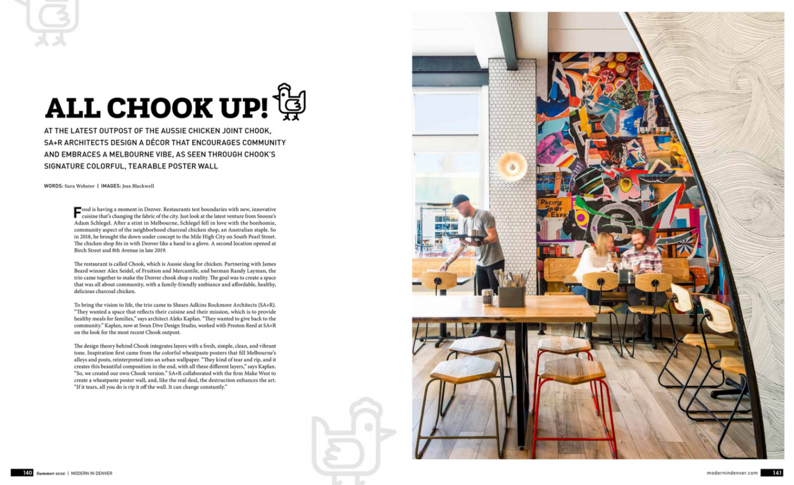 Chook Featured in Modern In Denver Summer Issue - Shears Adkins Rockmore